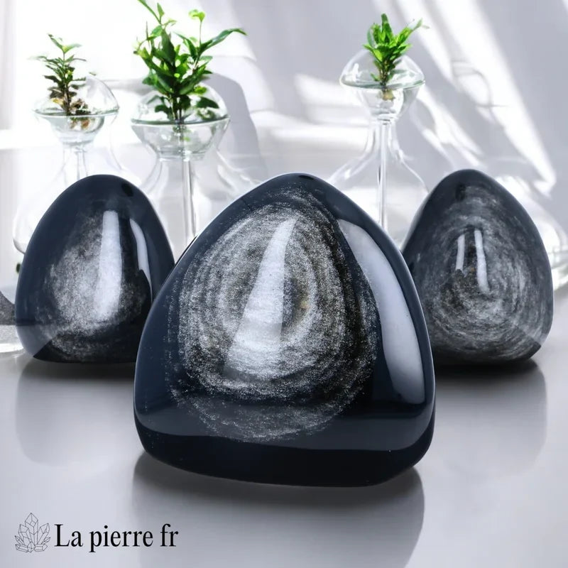 Pierre en Obsidienne Argentée - Reflets et Énergie